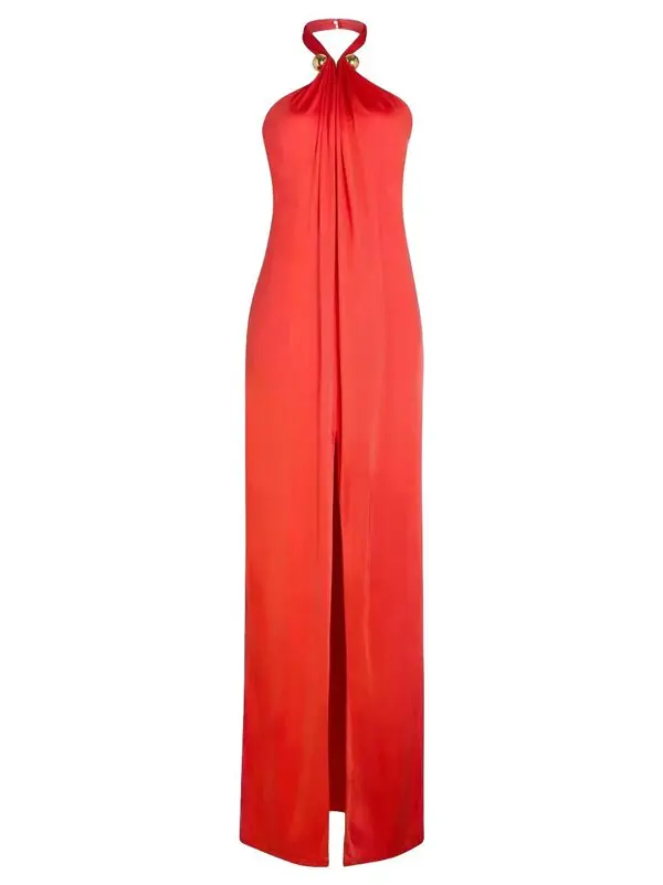 Retrofete Halterneck Maxi Dress - Red