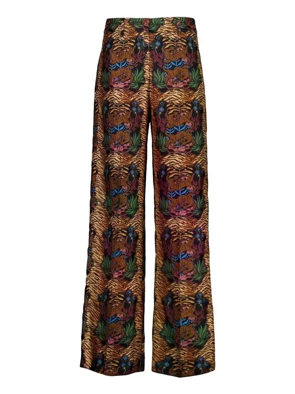 PAULA Silk Trousers - Gold