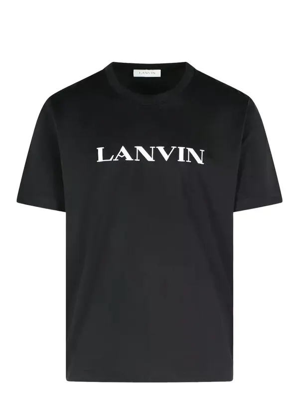 LANVIN Logo-print Cotton T-shirt - Black