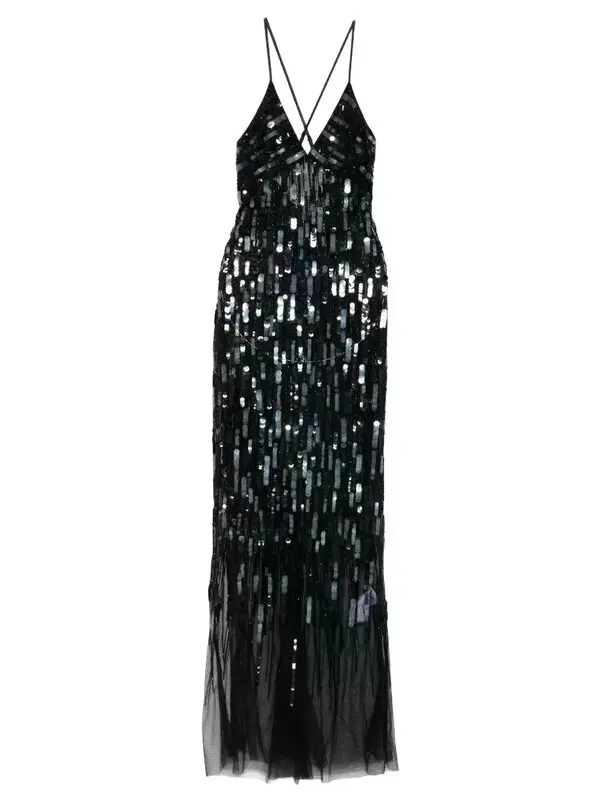 Elisabetta Franchi Sequin Embellished Dress - Black