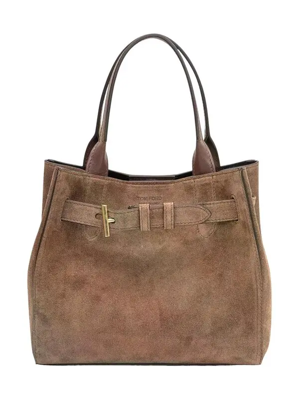TOM FORD Audrey Suede Tote - Brown