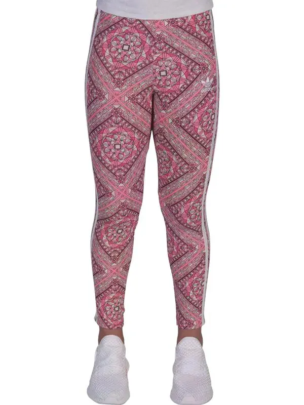 Adidas Paisley-print Leggings - Pink