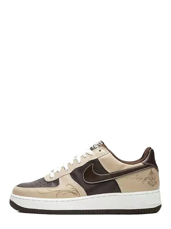 Nike Air Force 1 Embroidered Sneakers - Brown
