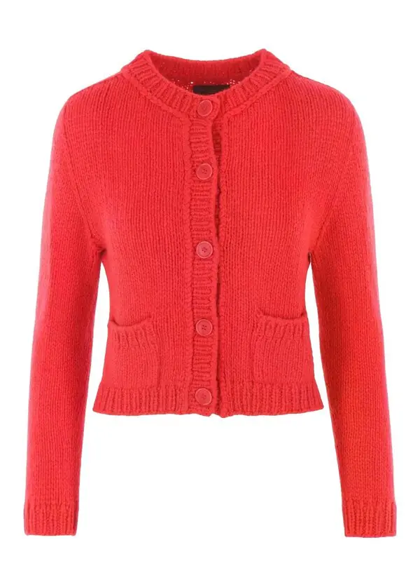 WOMMELSDORFF BERLIN Patch-pocket Button Cardigan - Red