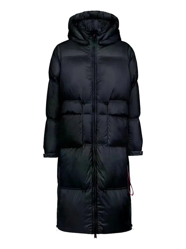 AFTER/LABEL Hooded Quilted Puffer Coat - Black