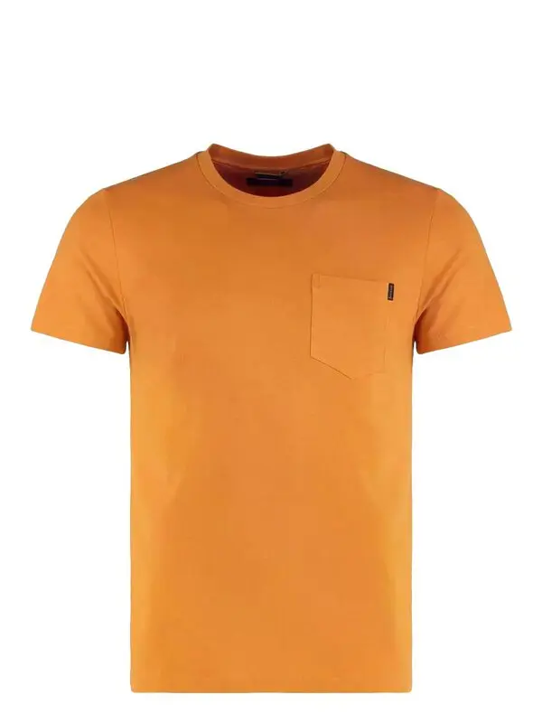 MOORER Crew-neck Short-sleeve Sweater - Orange