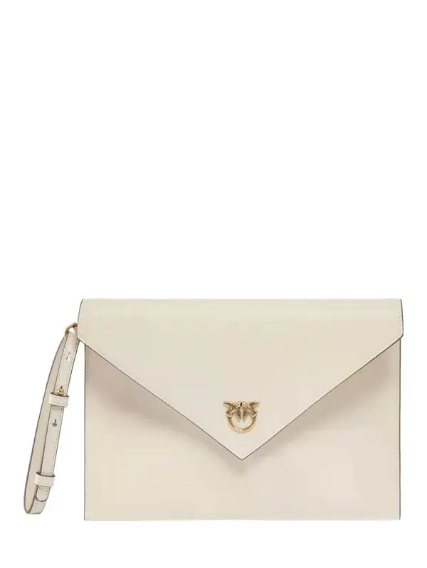 Pinko Love Birds Envelope Clutch - White
