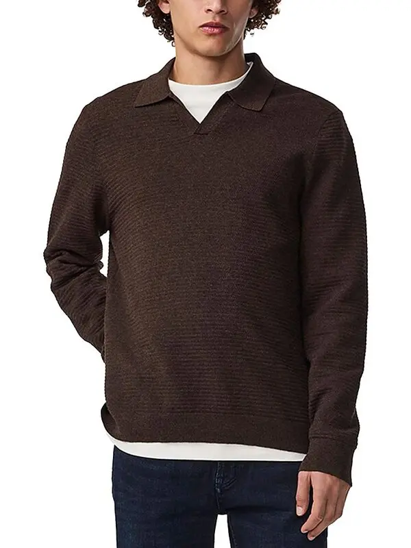 Nn07 Long Sleeve Sweater Polo - Demitasse