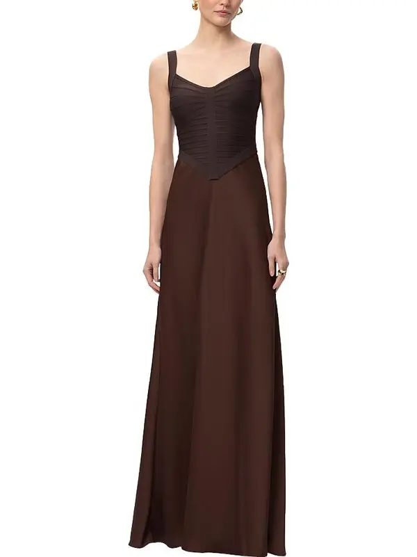 Herve Leger The Samantha Gown - Walnut