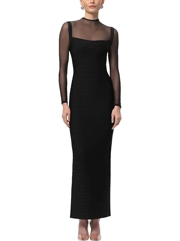 Herve Leger Ella Gown - Black