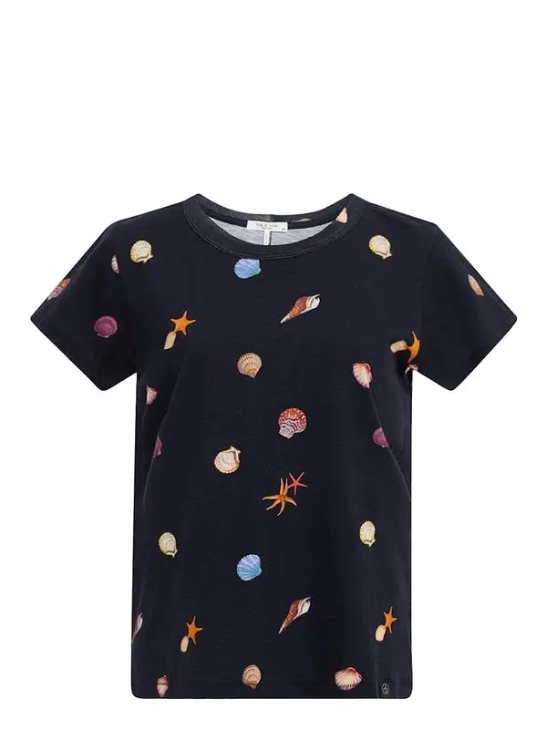 Rag & Bone Seashell Print Tee - Salmt
