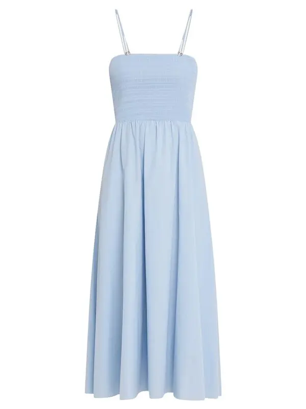 Rag & Bone Hallie Poplin Midi Dress - Ltblu