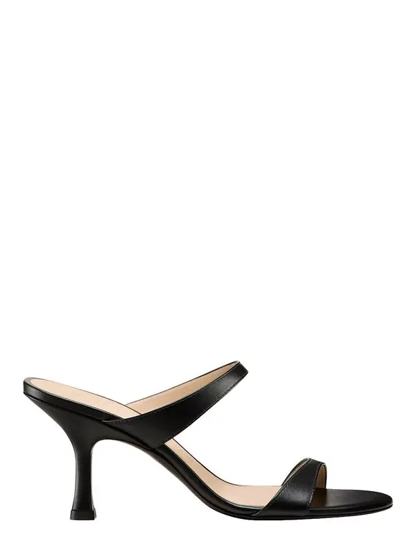 STUART WEITZMAN Nudist Leather Slide Sandals - Black