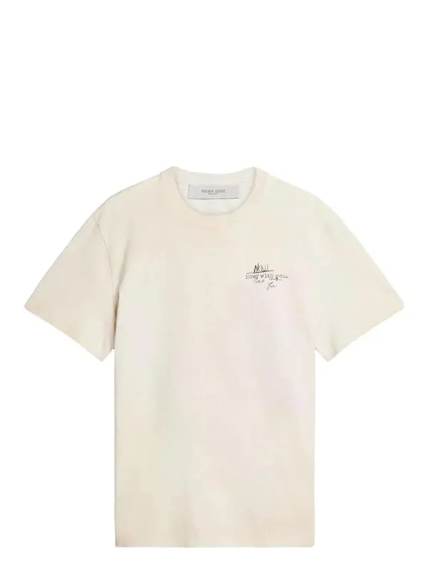 GOLDEN GOOSE Crew-neck Graphic-print T-shirt - White