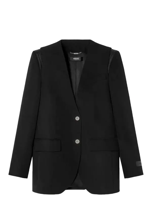 Versace Shoulder-trim Jacket - Black