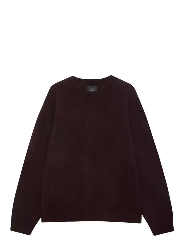 ANINE BING Crew-neck Cashmere Sweater - Bwn34 Dark Brown