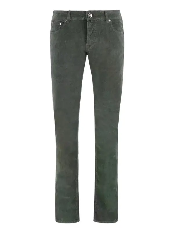 MOORER Five-pocket Corduroy Trousers - Green