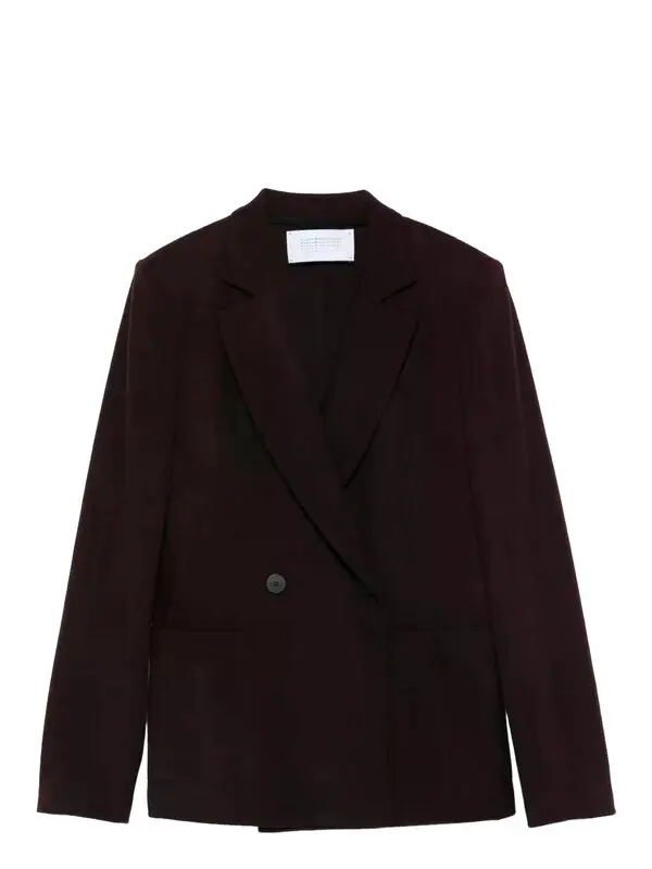 Harris Wharf London Double-breasted Wool Blazer - Red