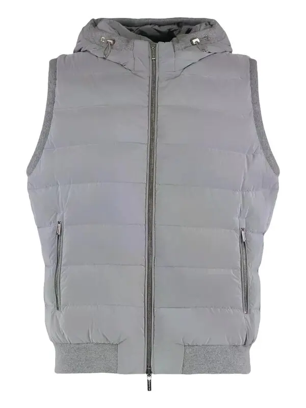 MOORER Vermeer Hooded Padded Gilet - Grey