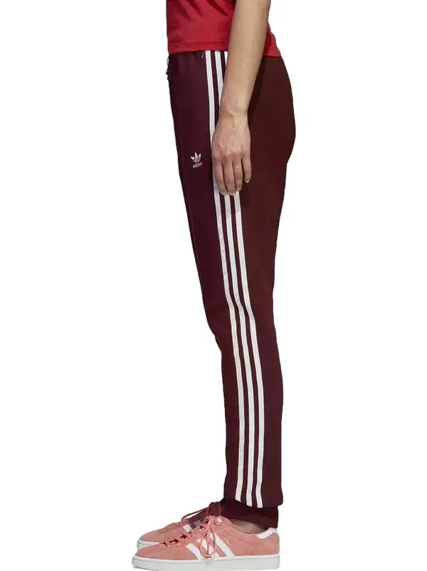 Adidas Trefoil-cuffed Track Pants - Red