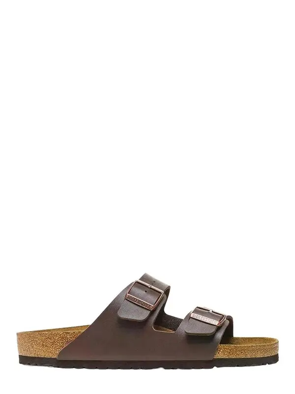 BIRKENSTOCK Double-buckle Slides - Brown