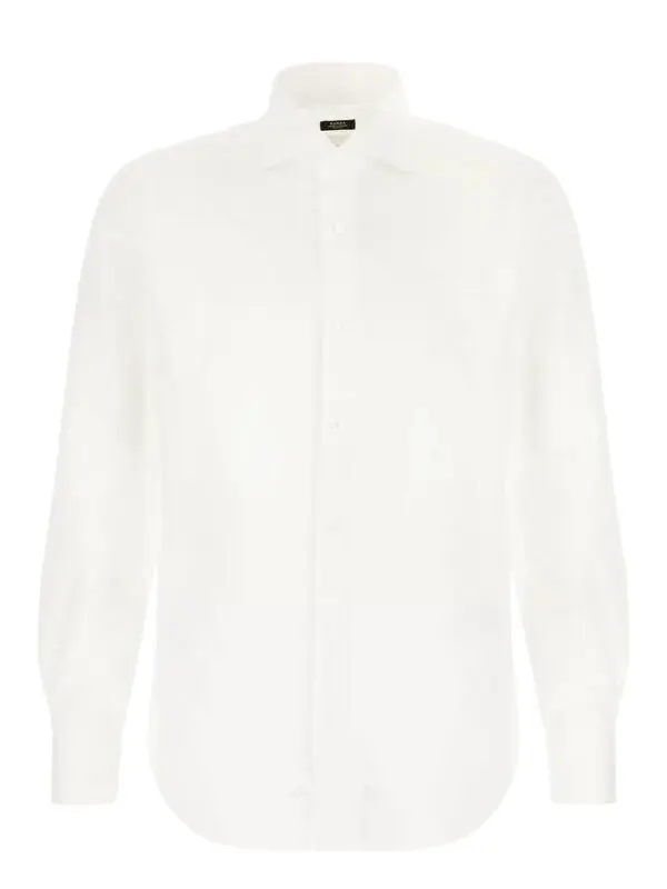 BARBA NAPOLI Long-sleeve Button-down Shirt - White