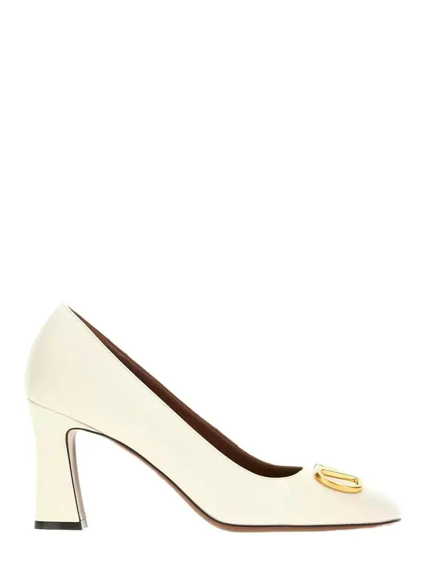 Valentino Garavani 80mm Vlogo Block-heel Pumps - Neutrals