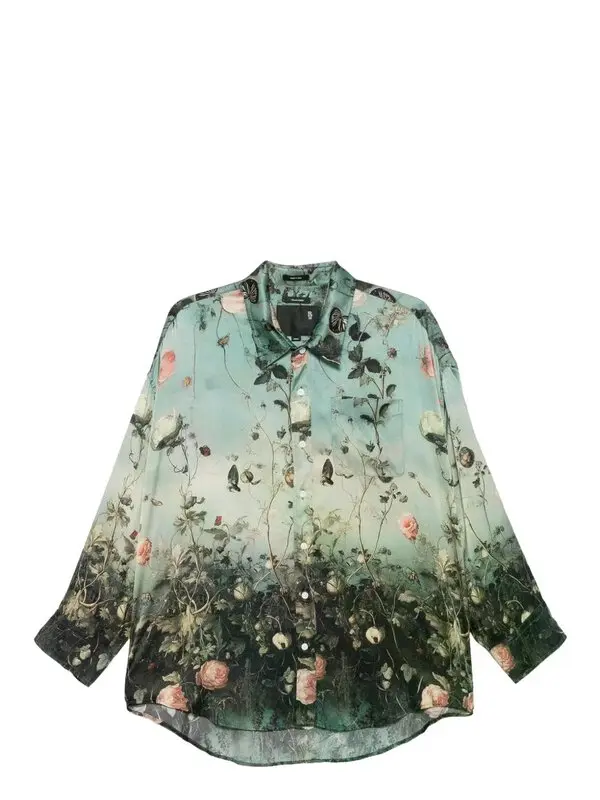 R13 Floral-print Shirt - Blue