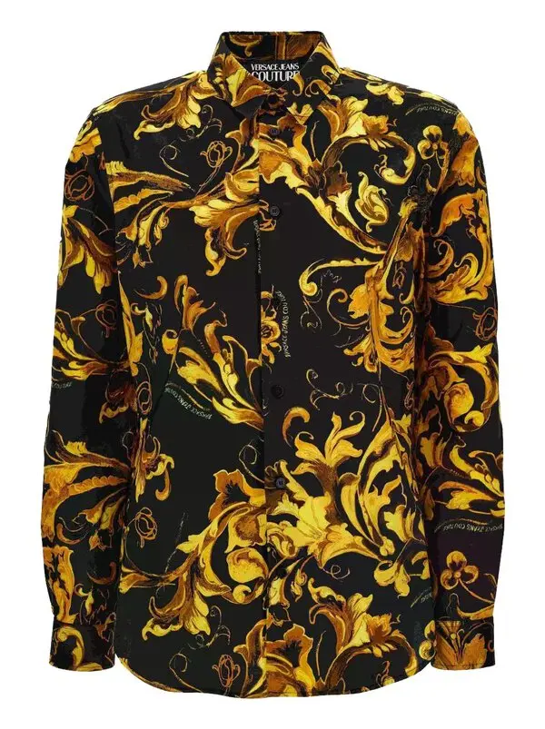 Versace Baroque-print Shirt - Black