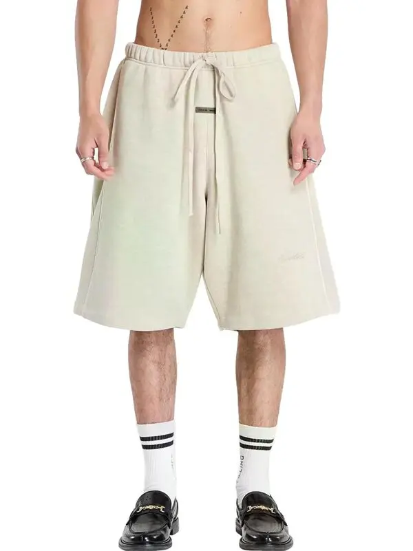 Fear Of God Embroidered-logo Shorts - Neutrals