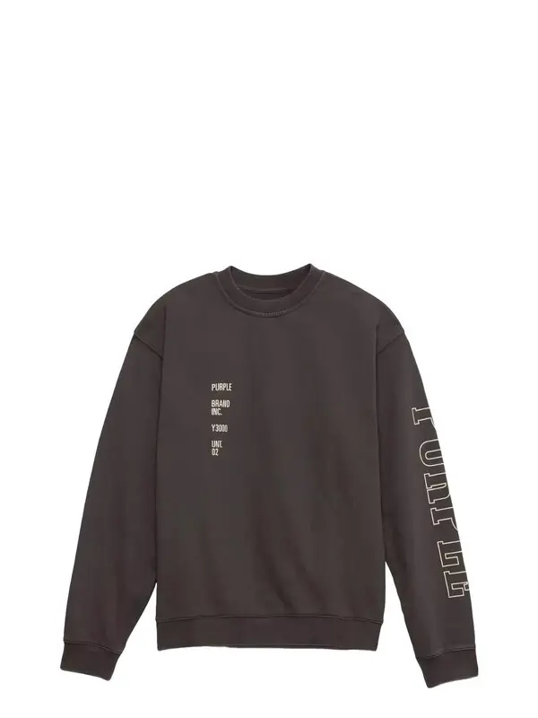 PURPLE BRAND Relic Crew-neck Sweatshirt - Brown