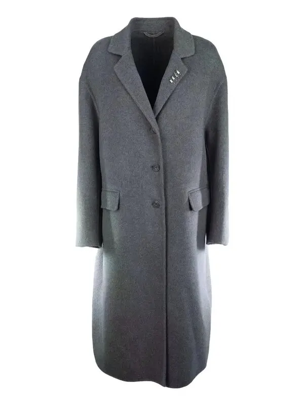 Ermanno Scervino Safety-pin Embellished Coat - Grey