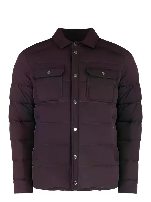 MOORER Quilted Collar Jacket - Red