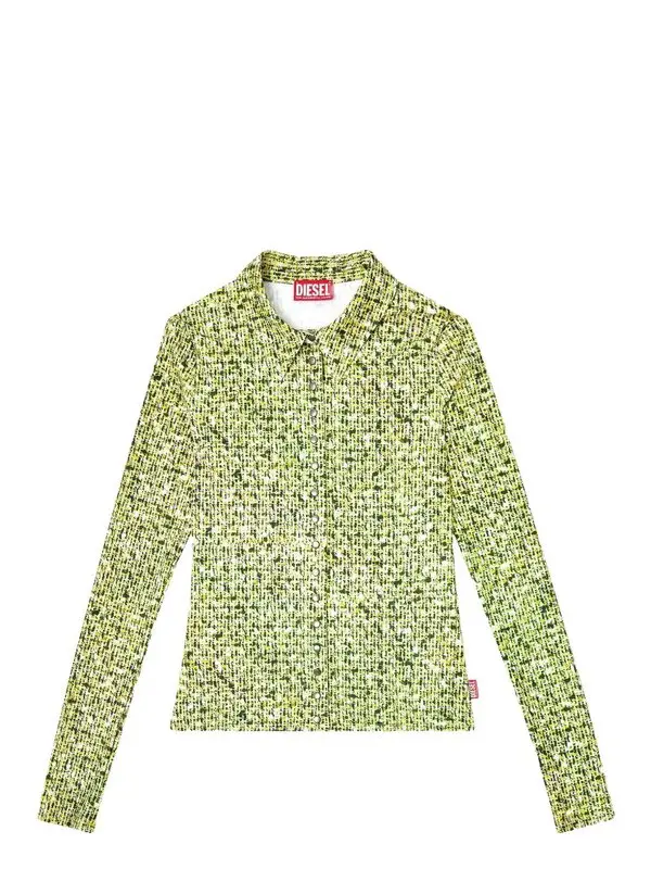 DIESEL® Patterned Long-sleeve Top - Green