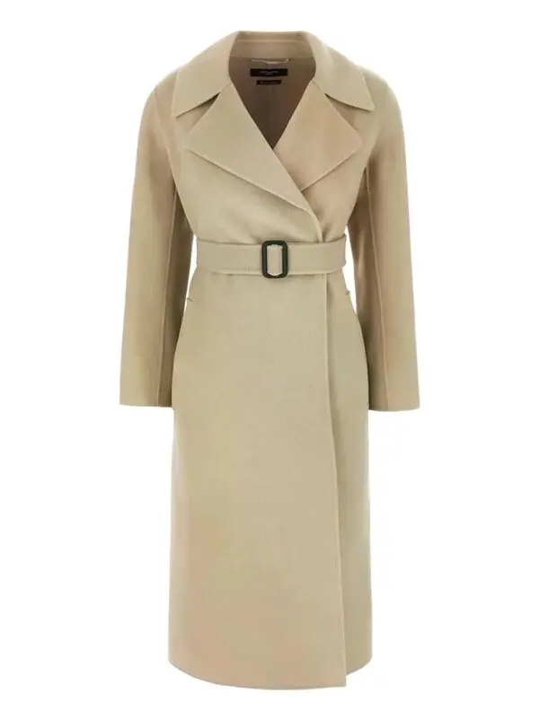Max Mara Belted Double-breasted Coat - Neutrals