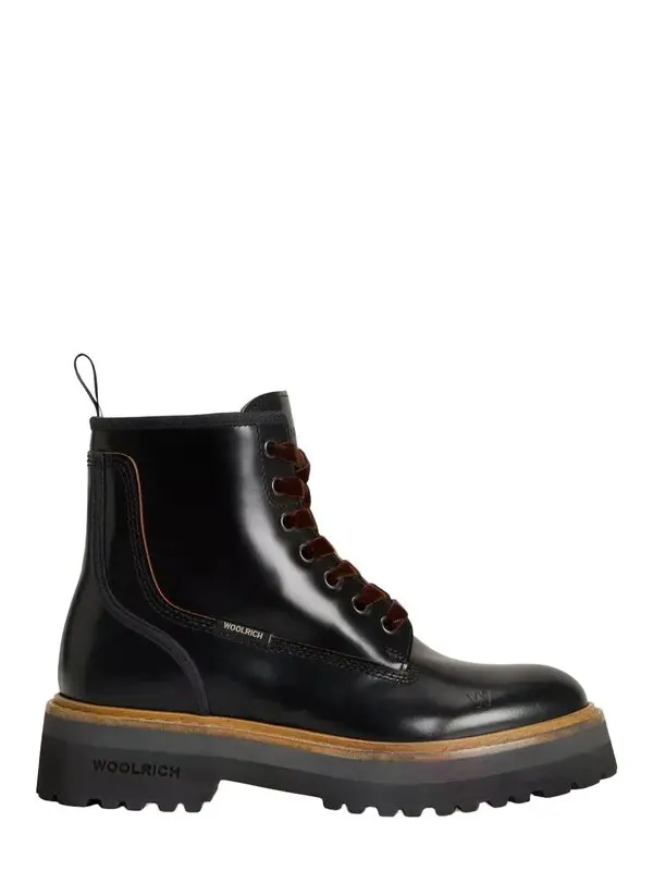 Woolrich Main Lace-up Combat Boots - Black