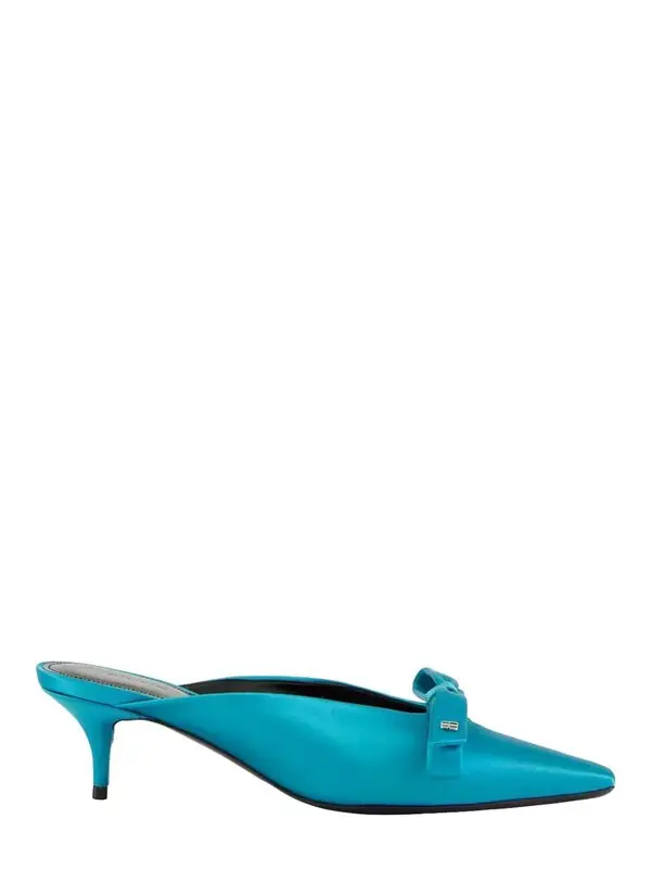 Balenciaga 65mm Nano Bow Heeled Mules - Blue