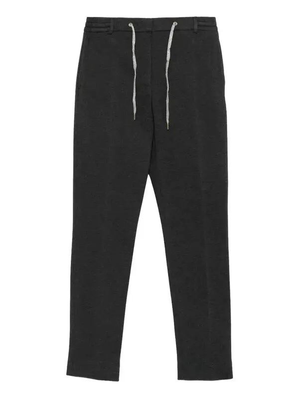 Eleventy Drawstring-waist Track Pants - Grey