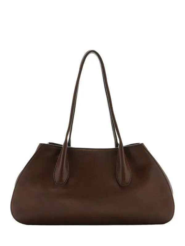THE ROW Alger Leather Shoulder Bag - Brown