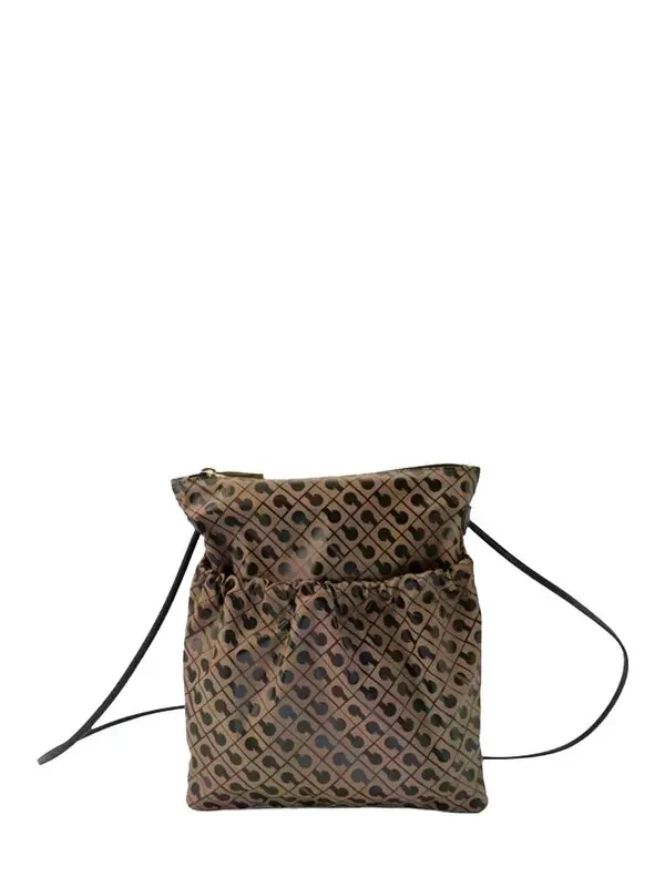 GHERARDINI Drawstring-detail Crossbody Bag - Brown