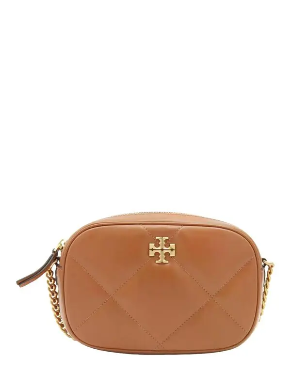 Tory Burch Quilted Pattern Chain-strap Mini Bag - Brown