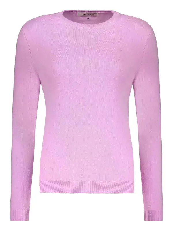 Valentino Garavani Ribbed Crew-neck Sweater - Pink