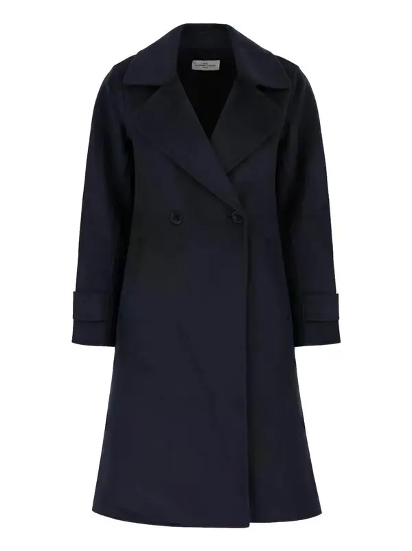 THE DYNAMIS STUDIO Double-breasted Wool Coat - Blue