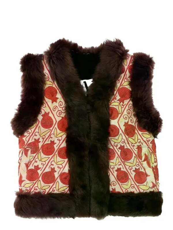 ZAZI Trimmed Gilet - Brown