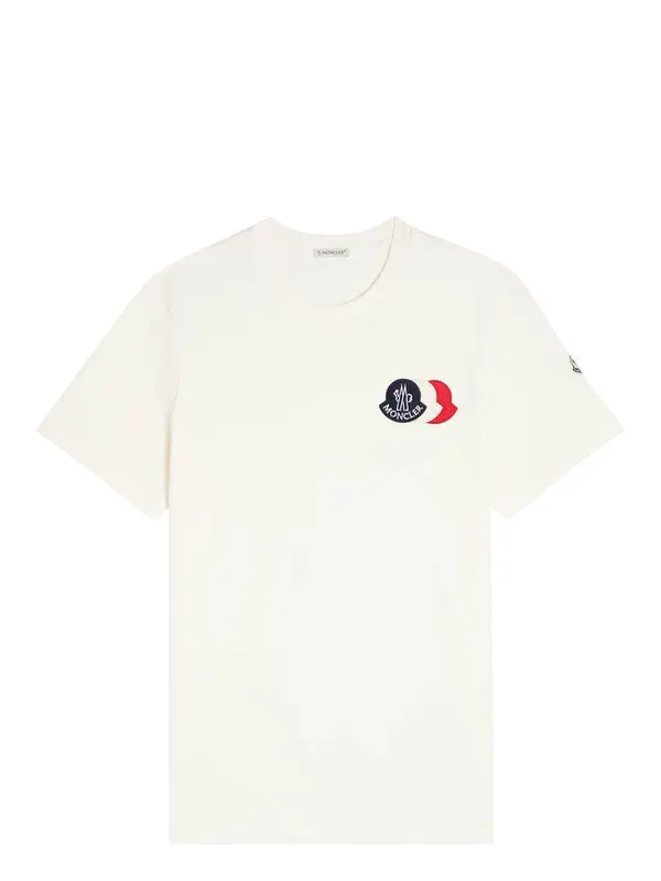 Moncler Logo-appliquéd Cotton T-shirt - White