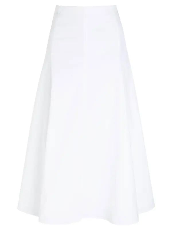 Jacquemus La Triangle Cotton Midi Skirt - White