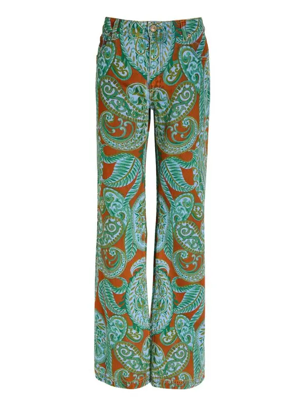 Etro Printed Flared-leg Jeans - Multi Print