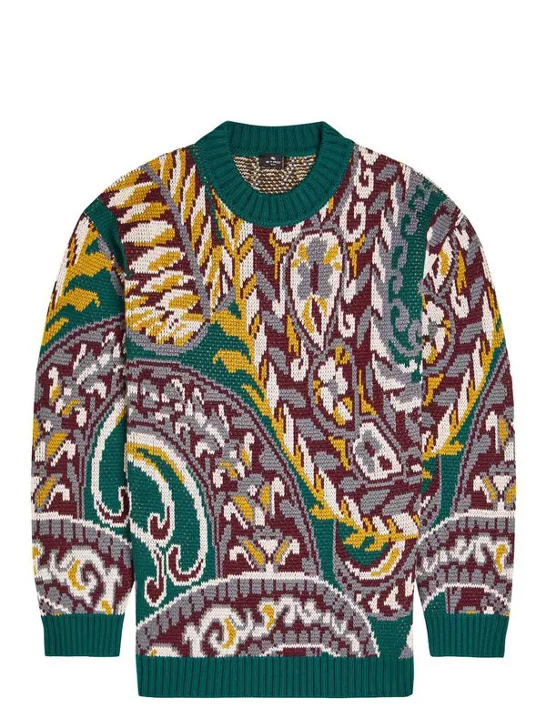 Etro Patterned Wool-blend Jumper - Multi Print