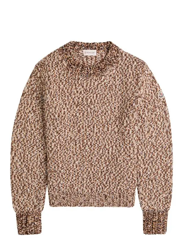 Moncler Chunky Knit Wool Jumper - Brown