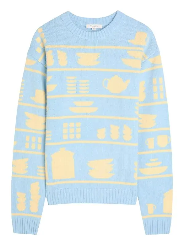 JW Anderson Crockery-intarsia Wool Jumper - Multicoloured